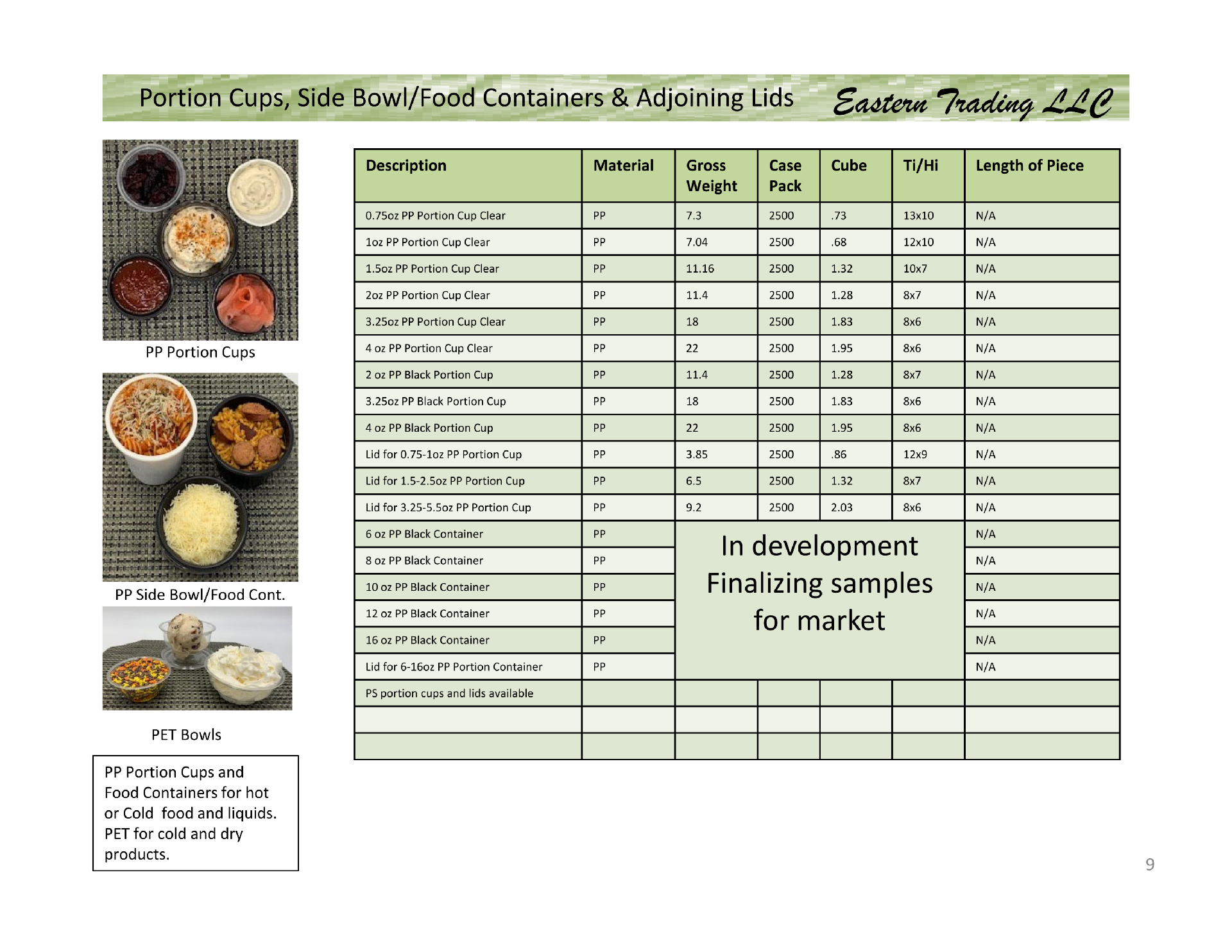 Cutlery – PLA, Wood, Fiber - Special Order-Eastern Trading LLC-